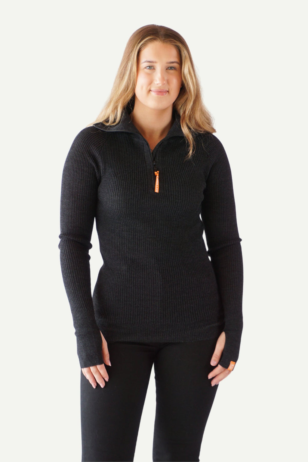 Havbris 2.0 Wool Sweater Half Zip, Coal